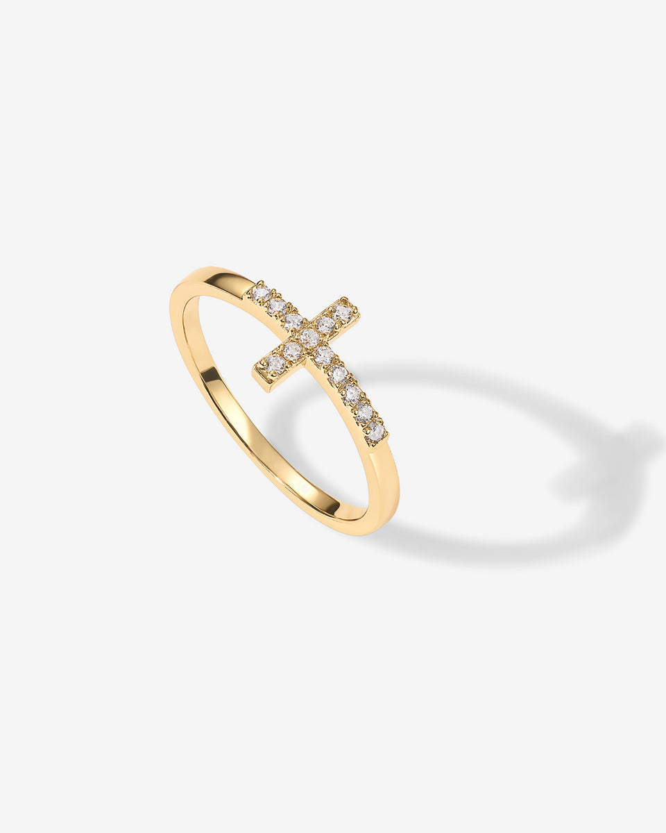 Cross Ring Cubic Zirconia – PAVOI