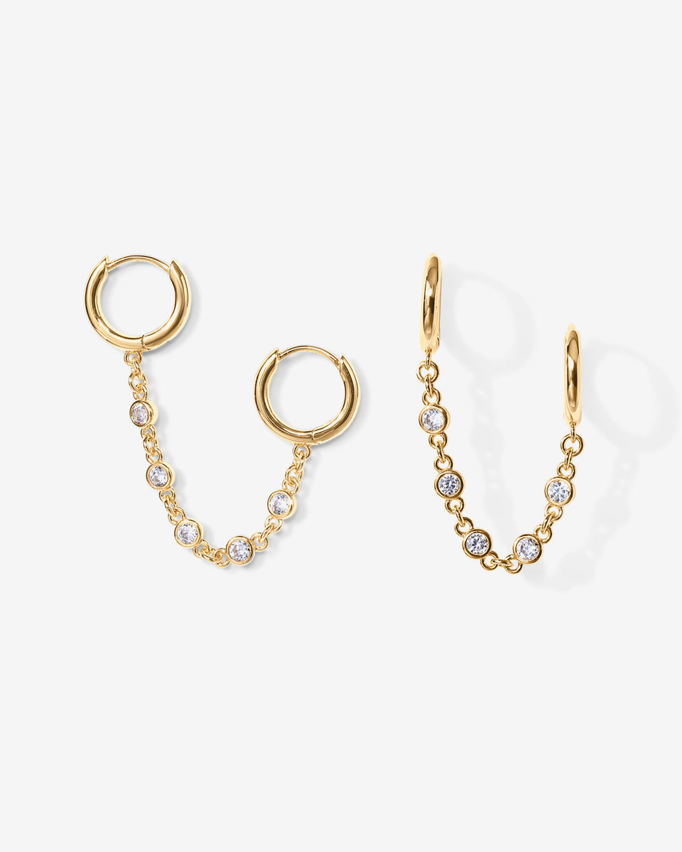 Cubic Zirconia Chain Earrings – PAVOI