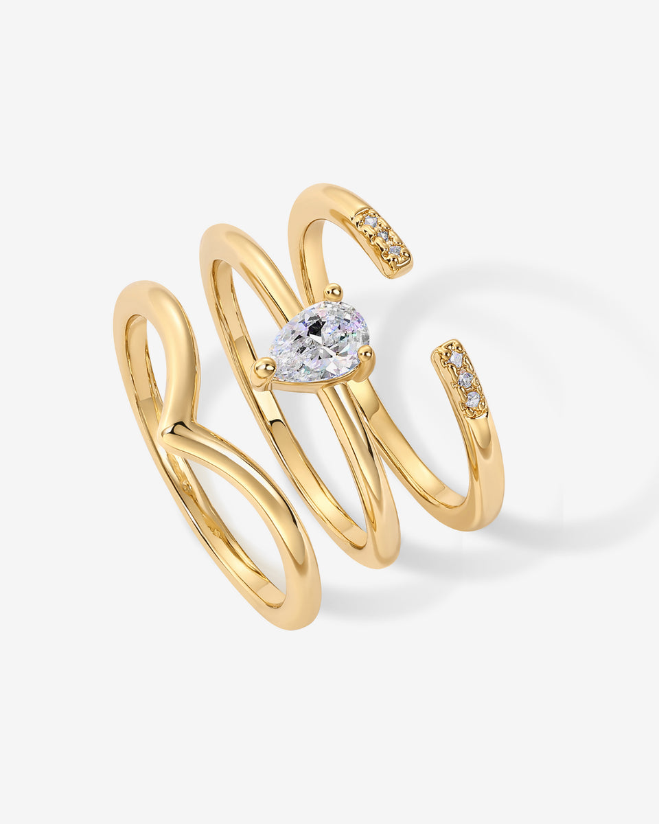 Dahlia Stackable Ring Set – PAVOI