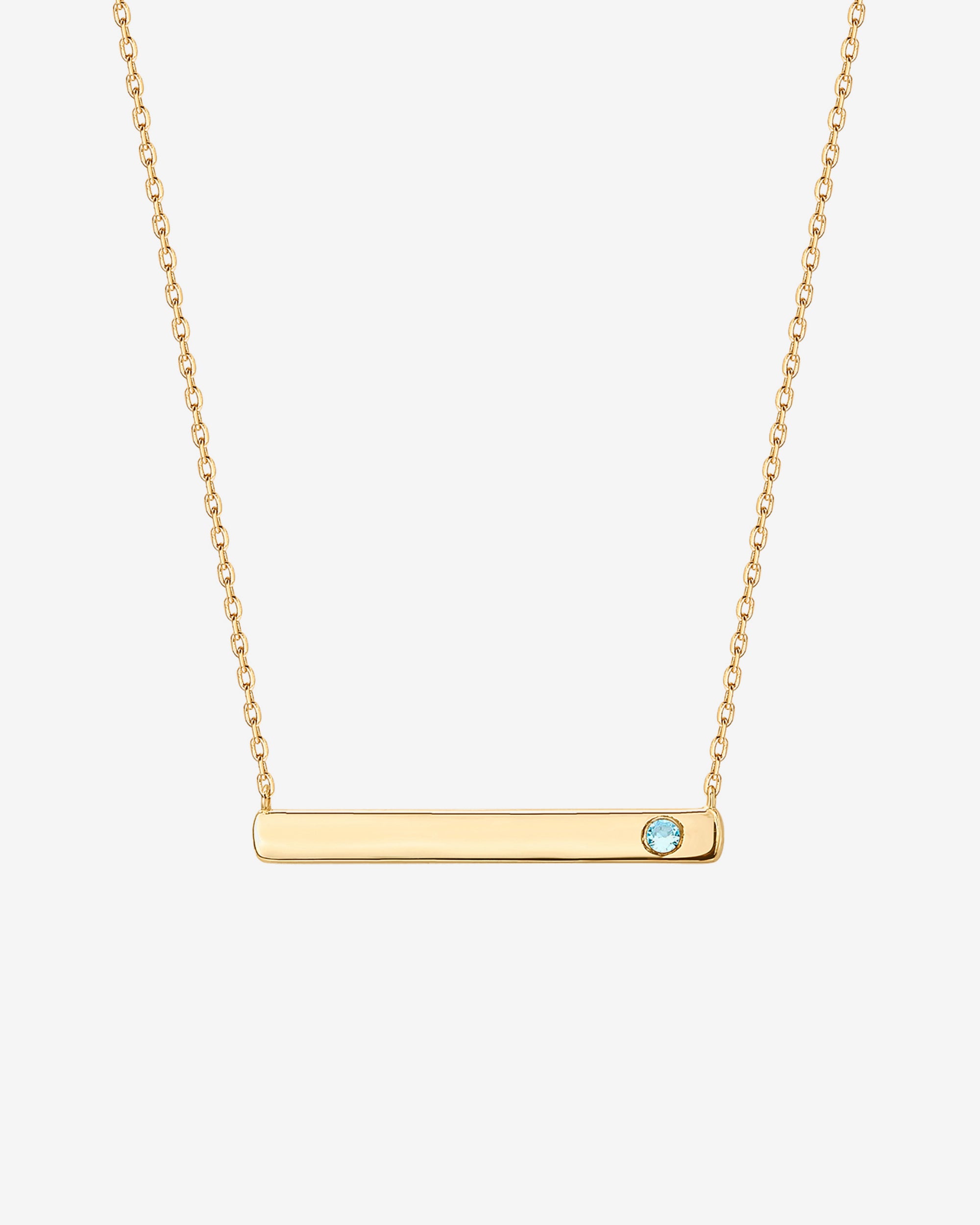 Horizontal Birthstone Bar Necklace PAVOI