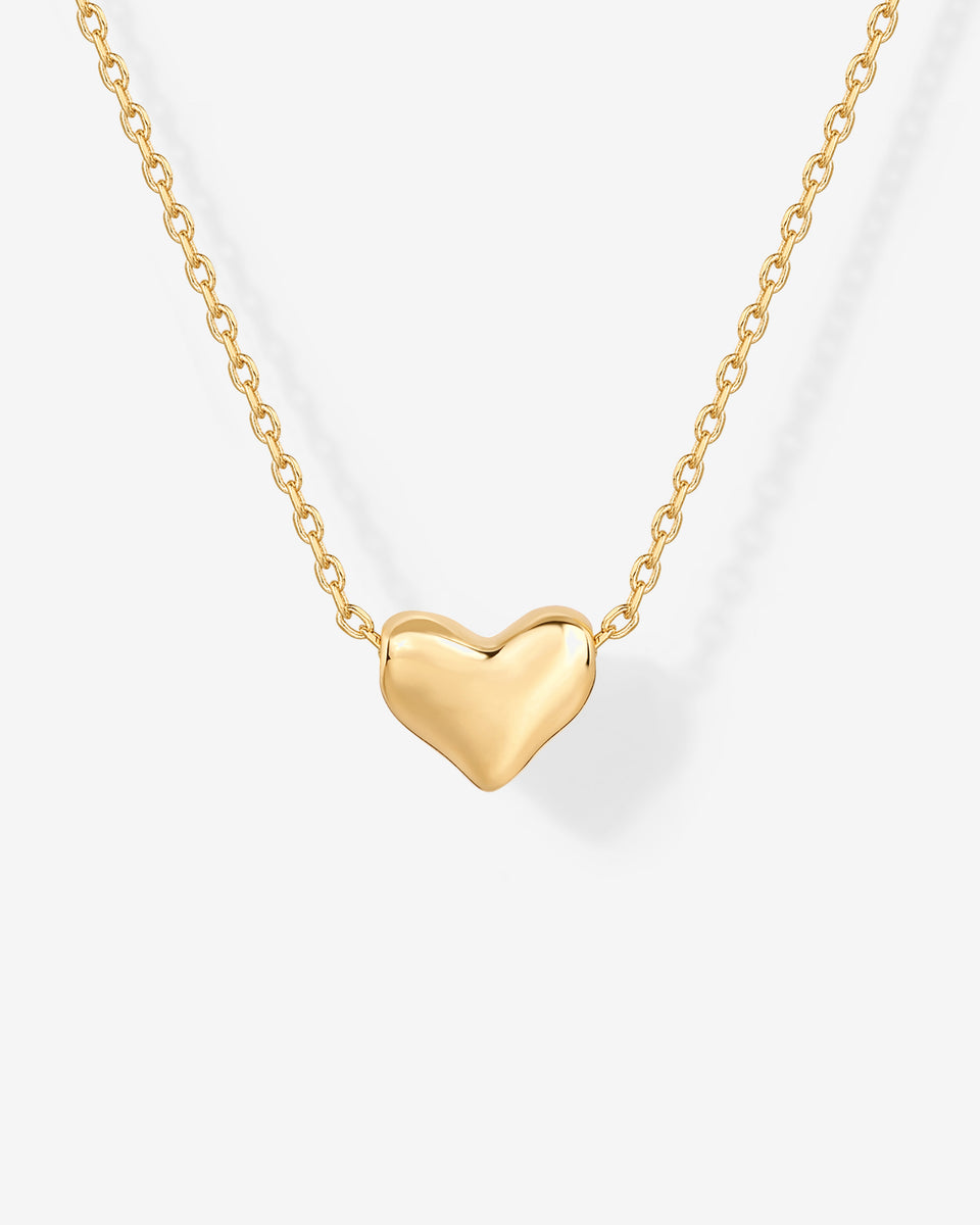 Tiny Heart Charm Necklace – PAVOI