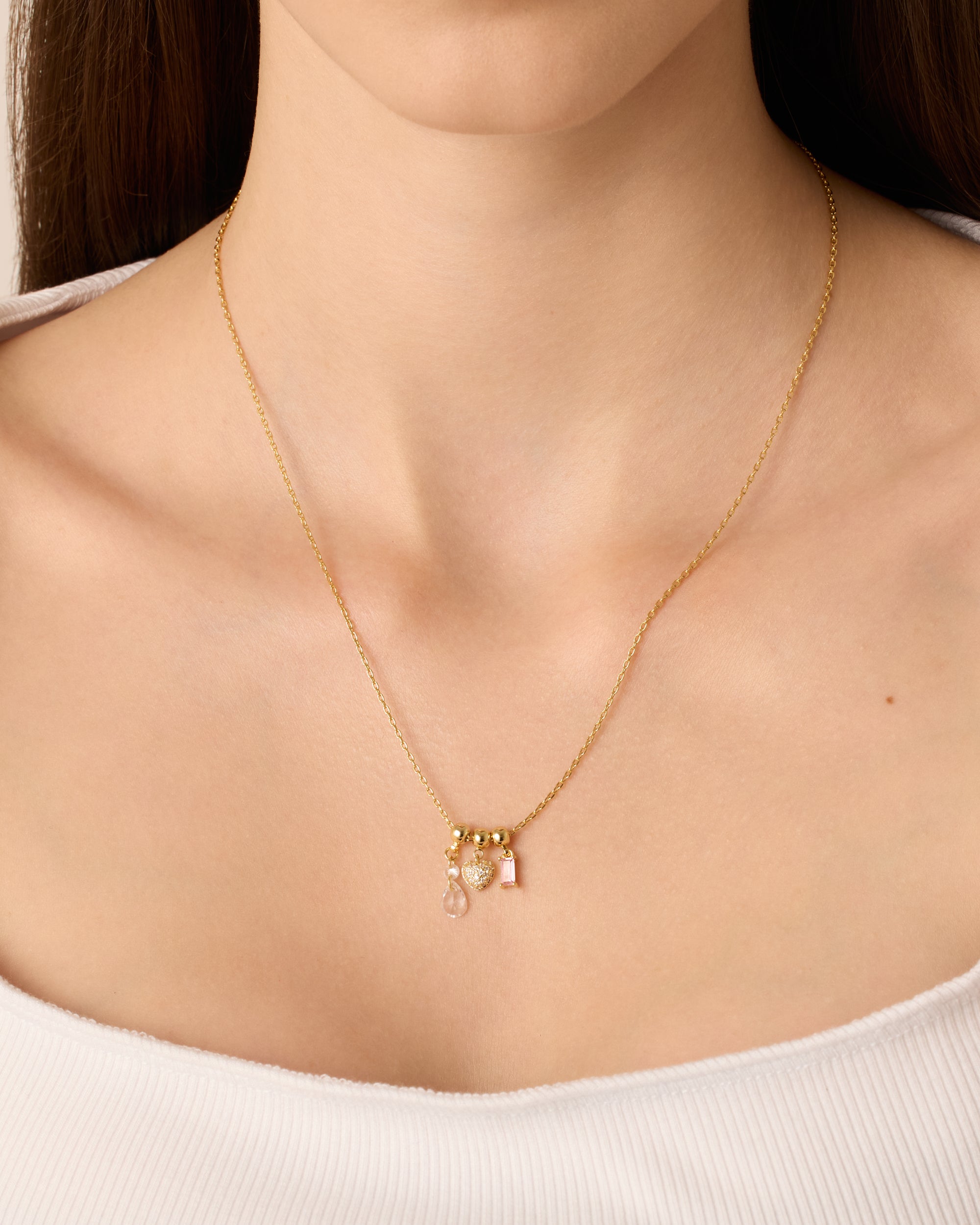 Whimsy Heart Charm Necklace – PAVOI