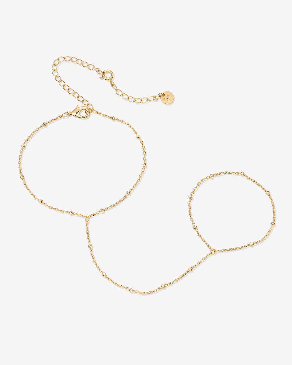 Stay Gold Beaded Hand Chain – PAVOI