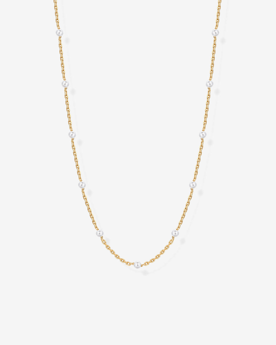 Pearl Station Chain Necklace – PAVOI