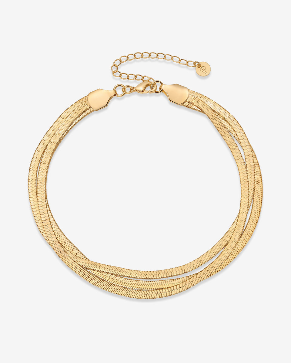 Snake Chain Trio Anklet – PAVOI